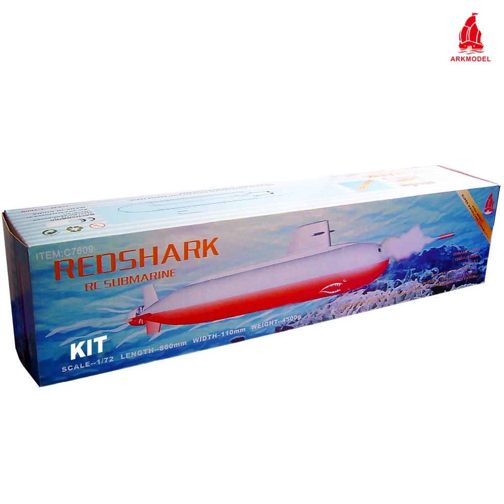ARKMODEL 1/72 Red Shark RC Submarine Kit Nuclear Dynamic Diving Plasti ...